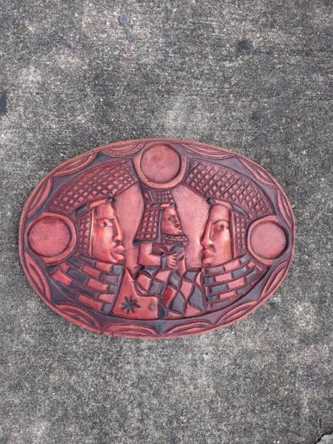 Hand Carved Wood Mayan Aztec Incan Accent Table End Table Plant Stand ...