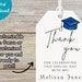 Graduation Thank You Tag, Graduation Favor, High School Graduation Tag ...
