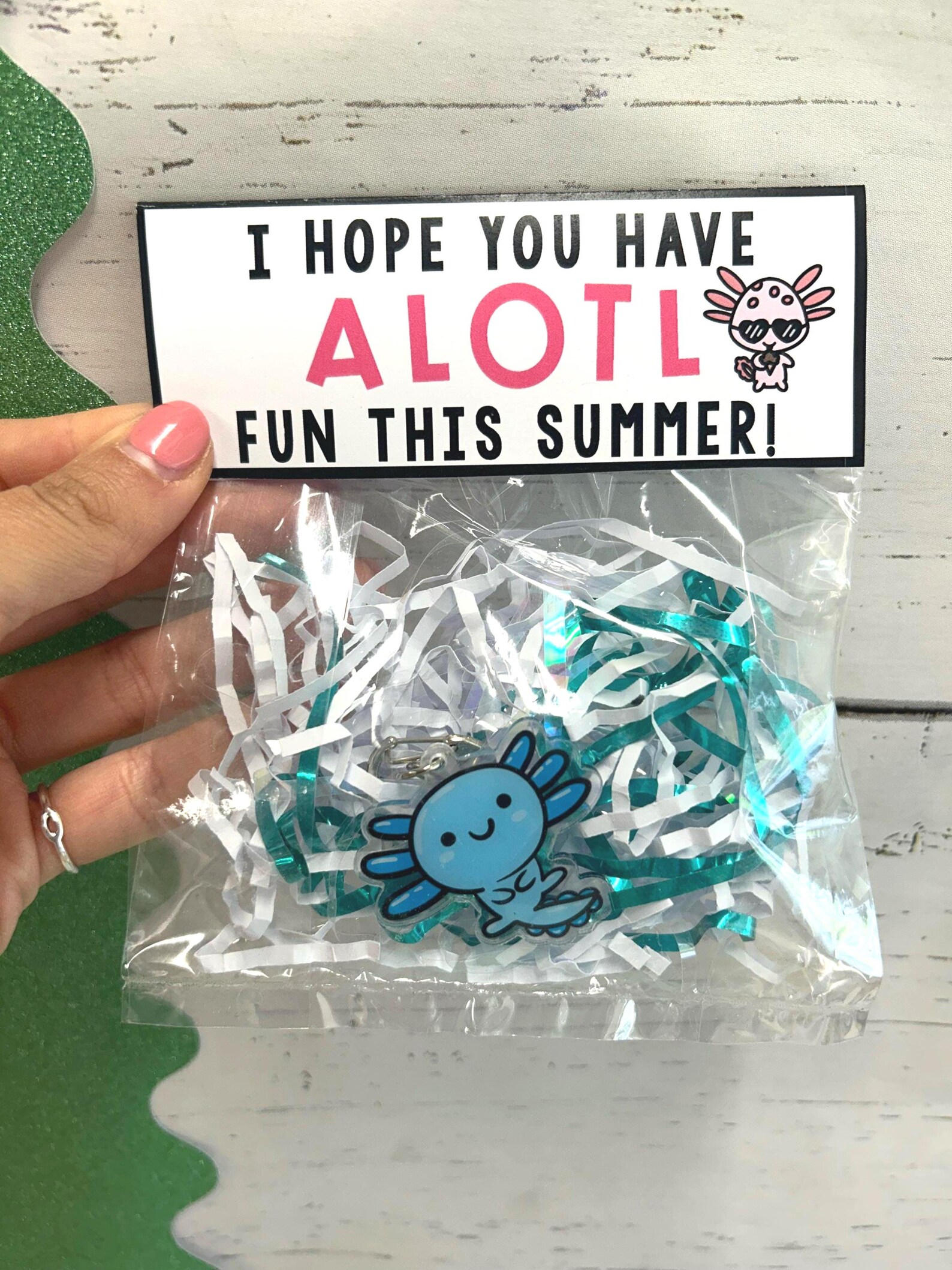 Axolotl Keychain, End of Year Student Gift, Axolotl Party Favor, End of ...