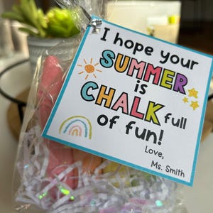 End of Year Student Gift, Chalk Party Favor, End of School Gift, Goody ...