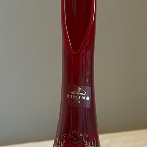 Vintage Viking Ruby Red 10 40th Anniversary Commemorative Swung Vase - Etsy