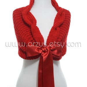 Wedding Shawl, Bridal Shawl, Bridal Wedding Stole, Red Shawl, Hand Knit ...