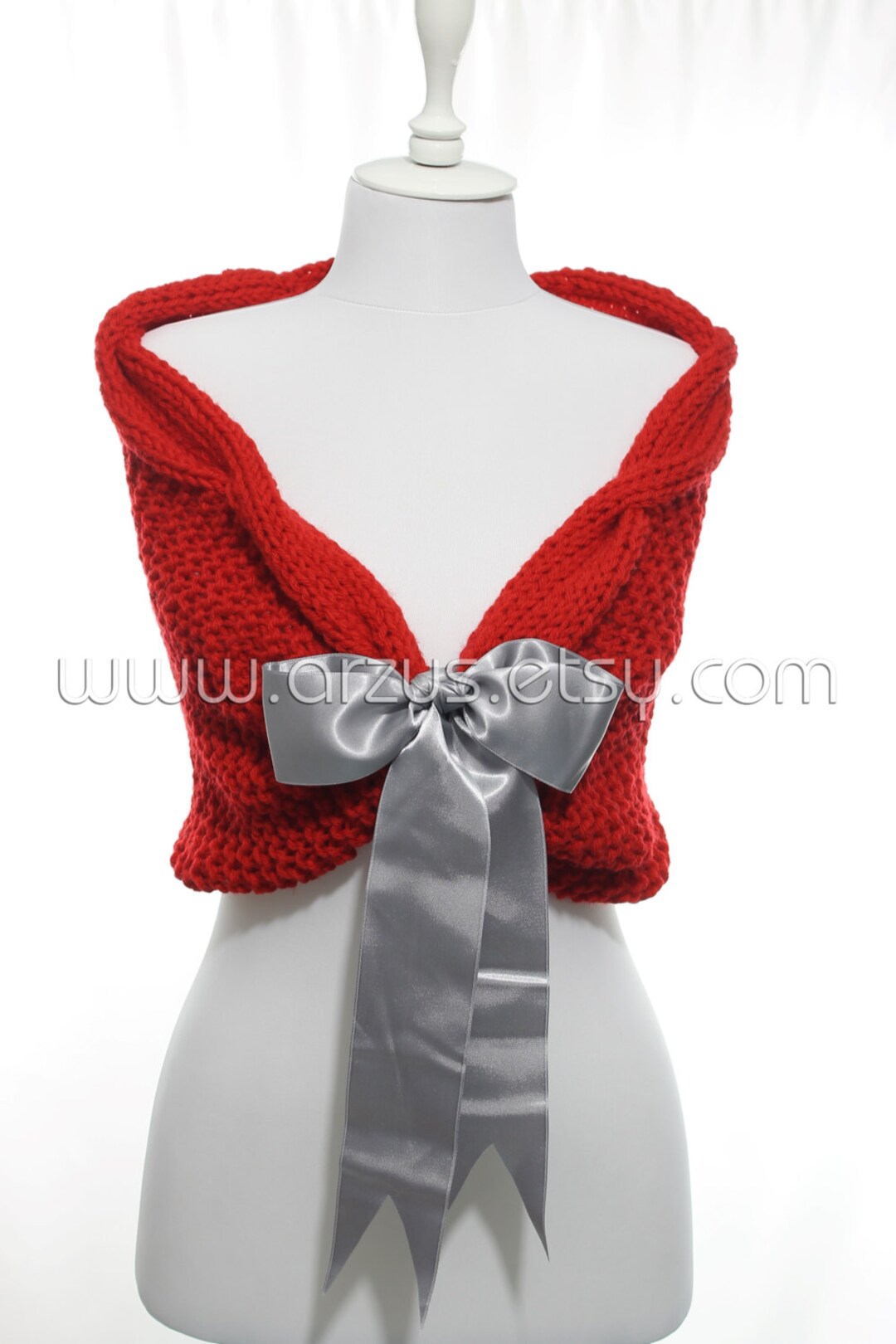 Wedding Shawl, Bridal Shawl, Bridal Wedding Stole, Red Shawl, Hand Knit ...