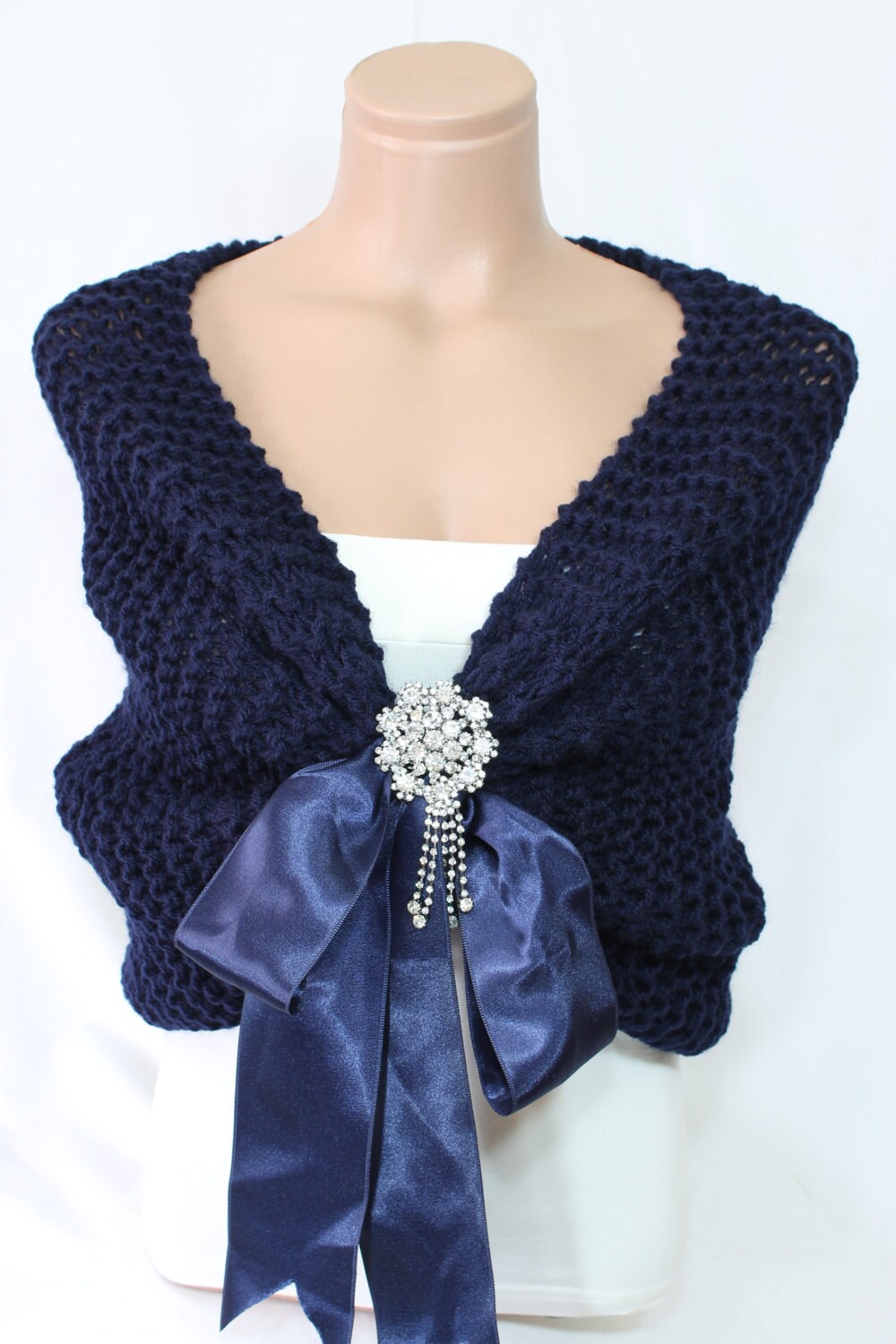 Navy Wedding Shawl Bridal Shawl Bridal Wedding Stole Navy | Etsy