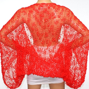 Wedding Shrug Knit Coral Shrug Cover Ups Shawls Wraps Long Sleeve ...