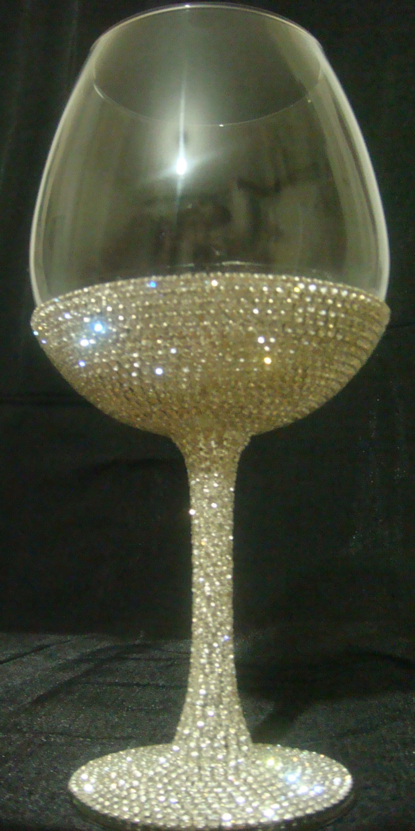 Custom Designed Handmade Wine Glass Goblet With Czech - Etsy