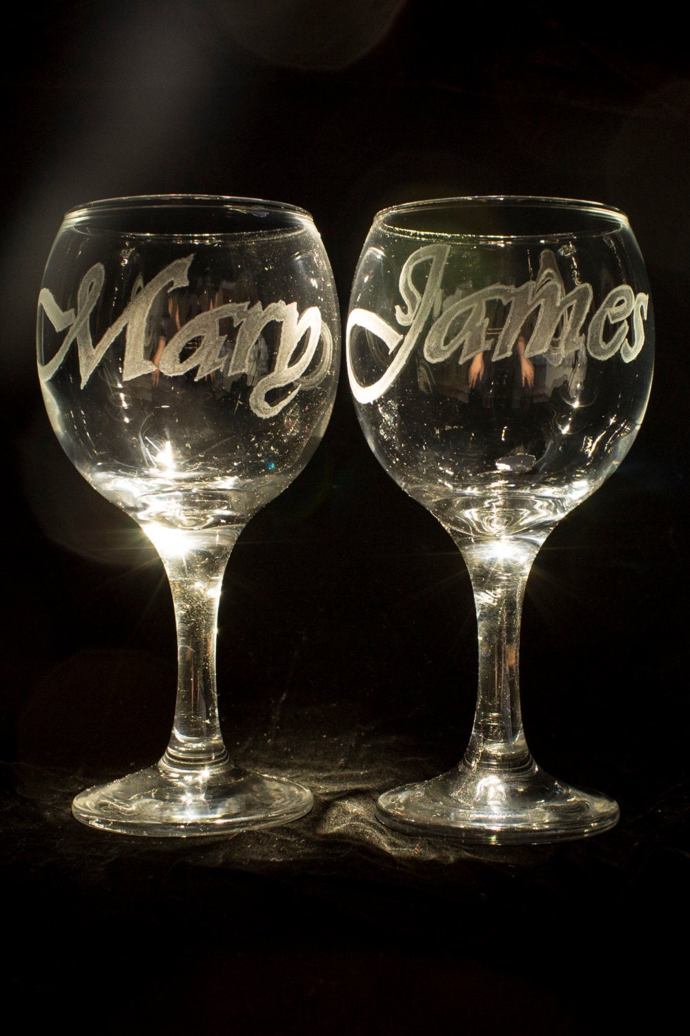 Personalized Wine Glasses Hand Engraved Custom Wedding Glasses - Etsy