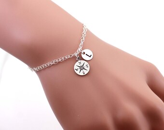 Compass bracelet. Personalized compass bracelet best friends