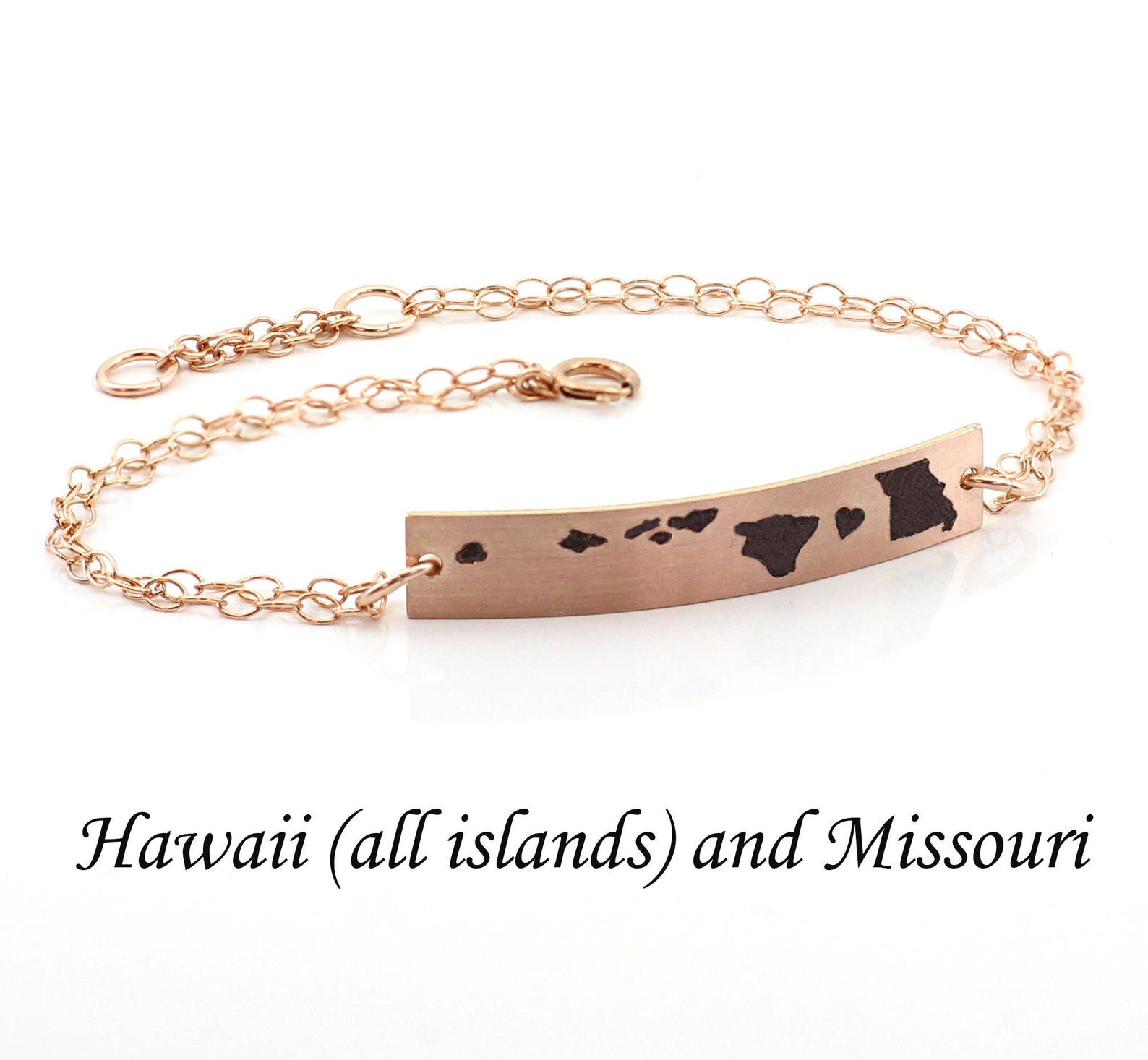 Personalized US States Bracelet State Bracelet Engraved | Etsy