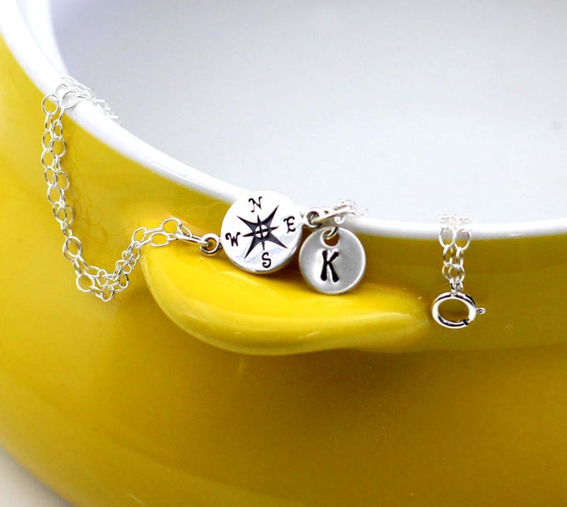 Compass Bracelet Personalized Compass Bracelet Sister | Etsy