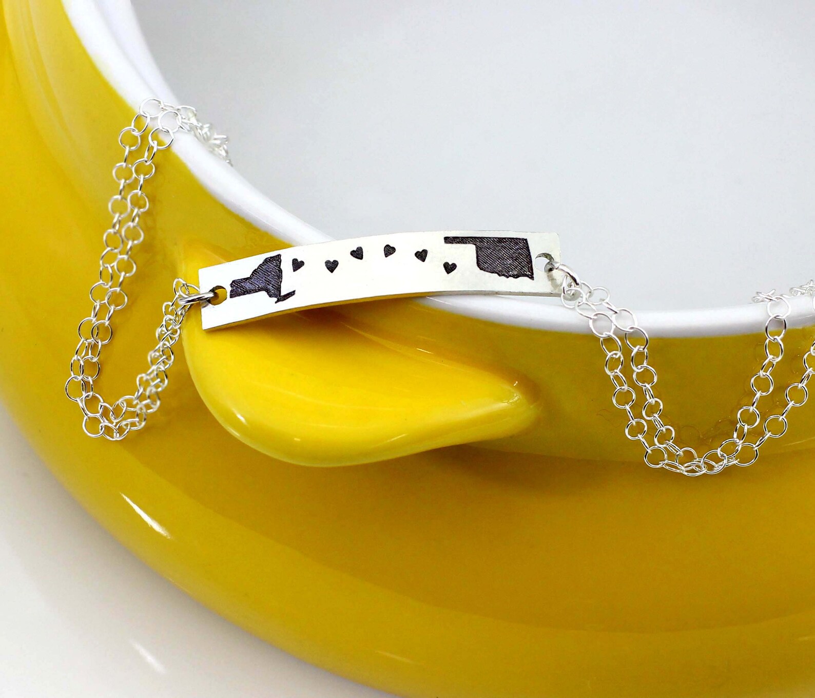 Personalized US States Bracelet, State Bracelet, Engraved State ...