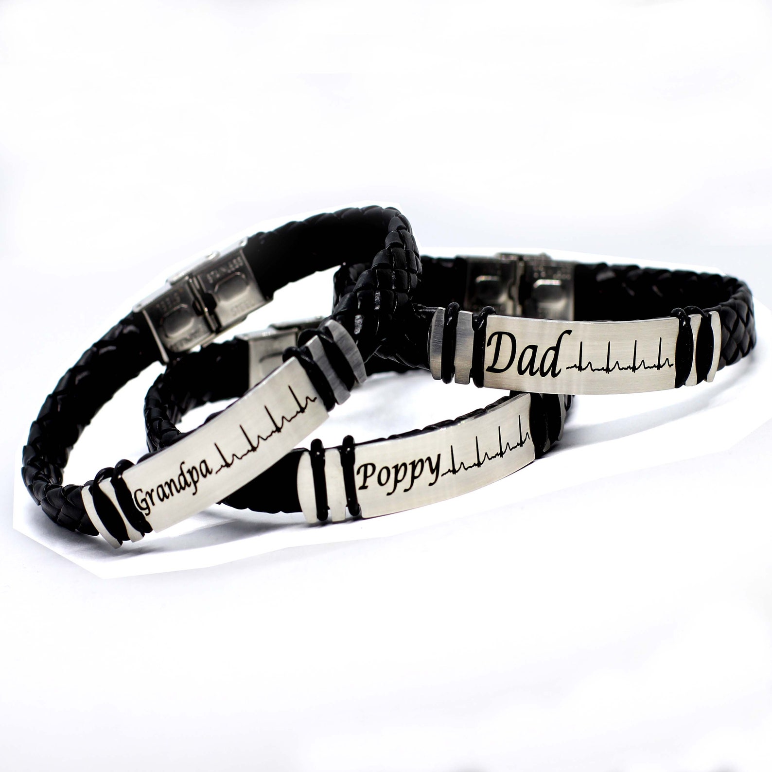 Men's Monogrammed Leather Personalized Finger Print - Etsy