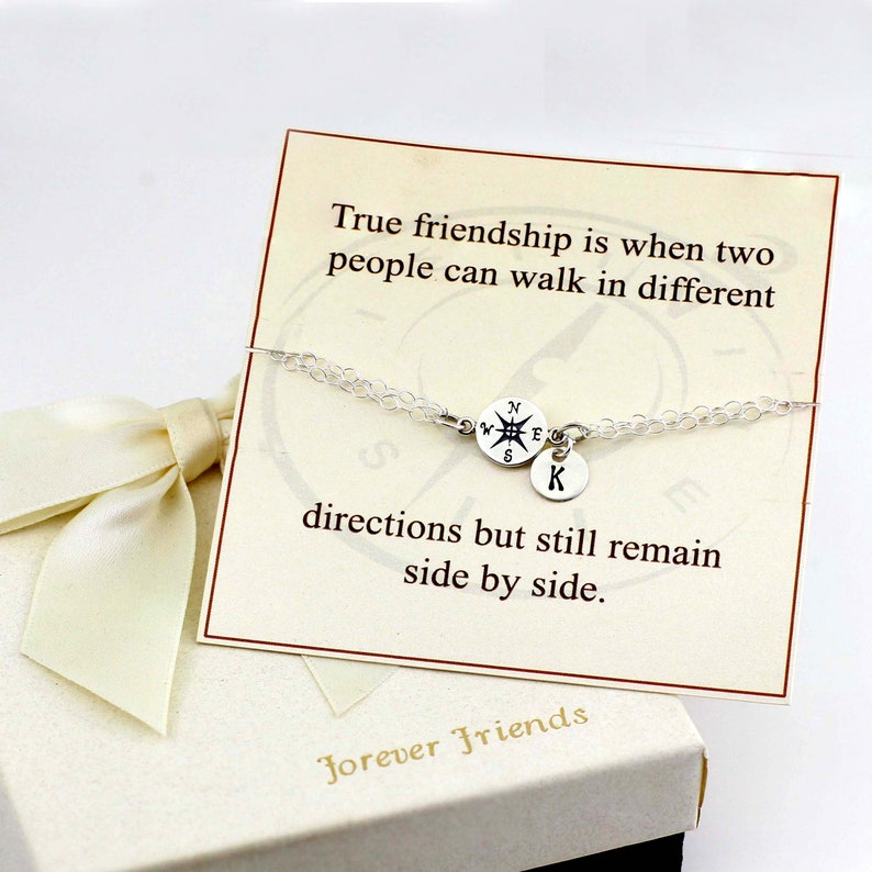Compass Bracelet Personalized Compass Bracelet Sister | Etsy