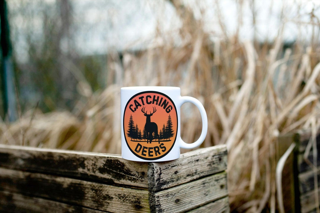 Funny Catching Deers Digital Download Logo Humorous Deer Design for Hunters Perfect for Tshirts ...