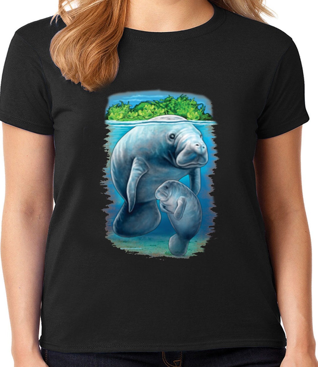 Ladies Tee Shirt - Florida Manatee T-shirt Womens - Etsy