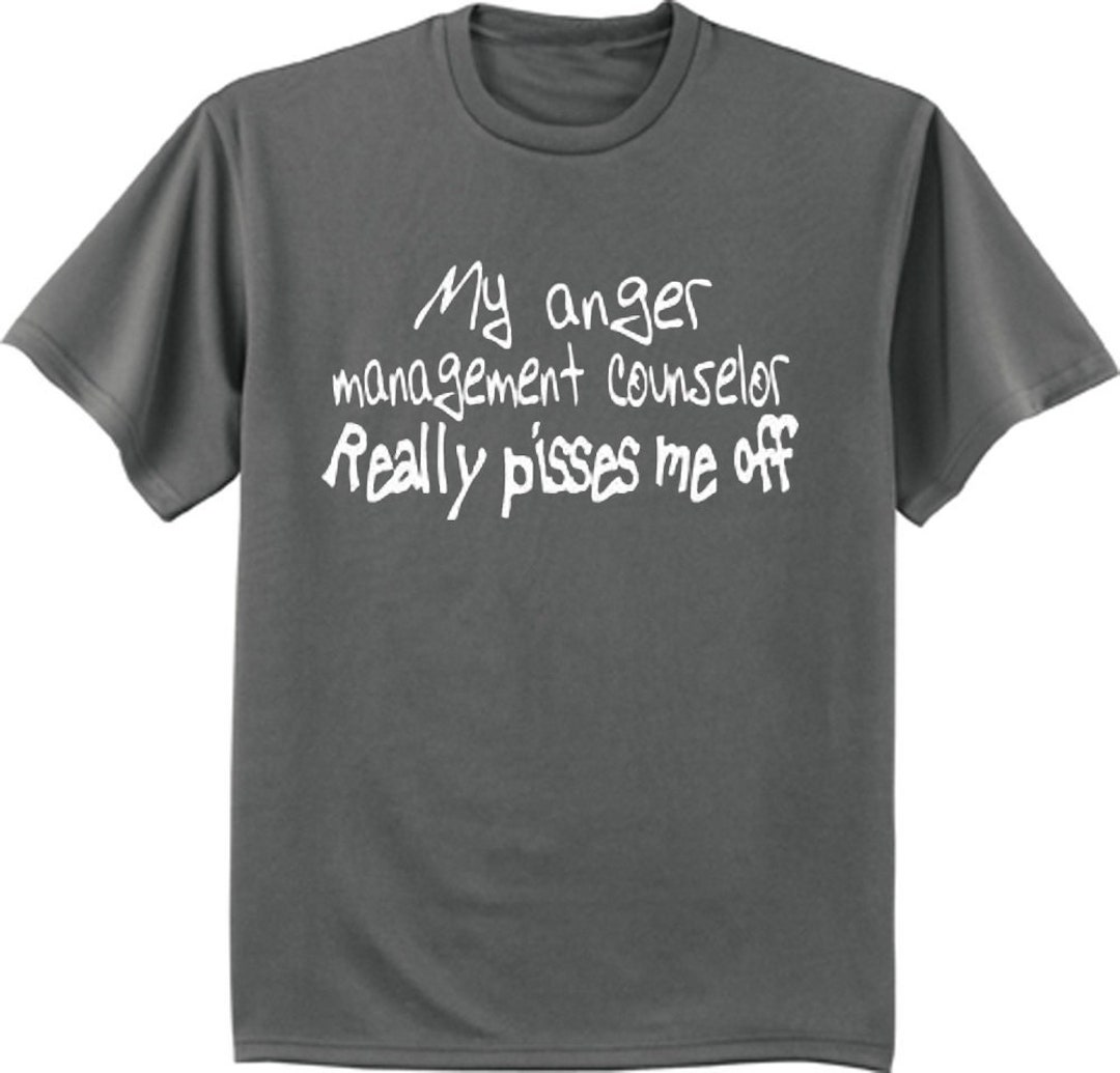 Mens Funny T-shirt Anger Management Graphic Tee - Etsy