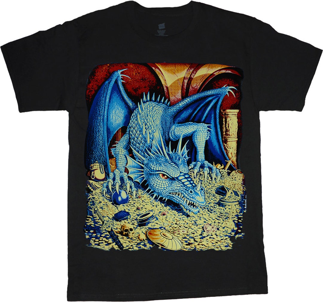 Dragon Treasure Fantasy Medieval T-shirt - Etsy