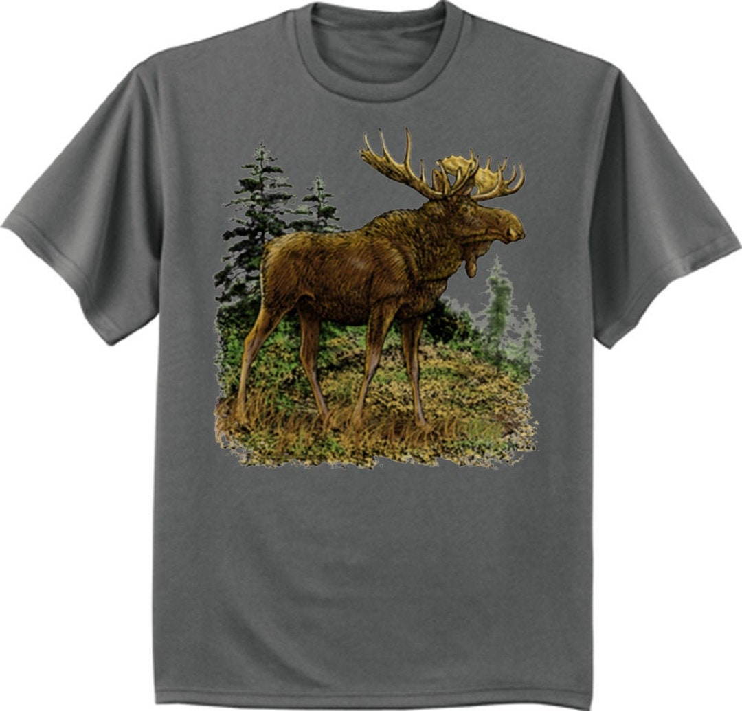 Moose T-shirt Mens Graphic Tees Vermont Maine Wildlife Gifts - Etsy