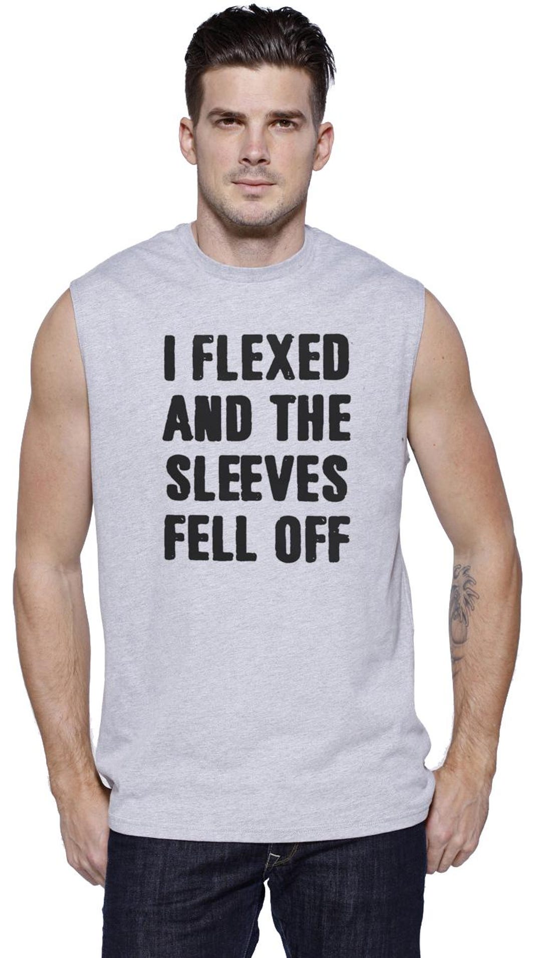 I Flexed and the Sleeves Fell off - Mens Sleeveless Shirt , Top Beach ...