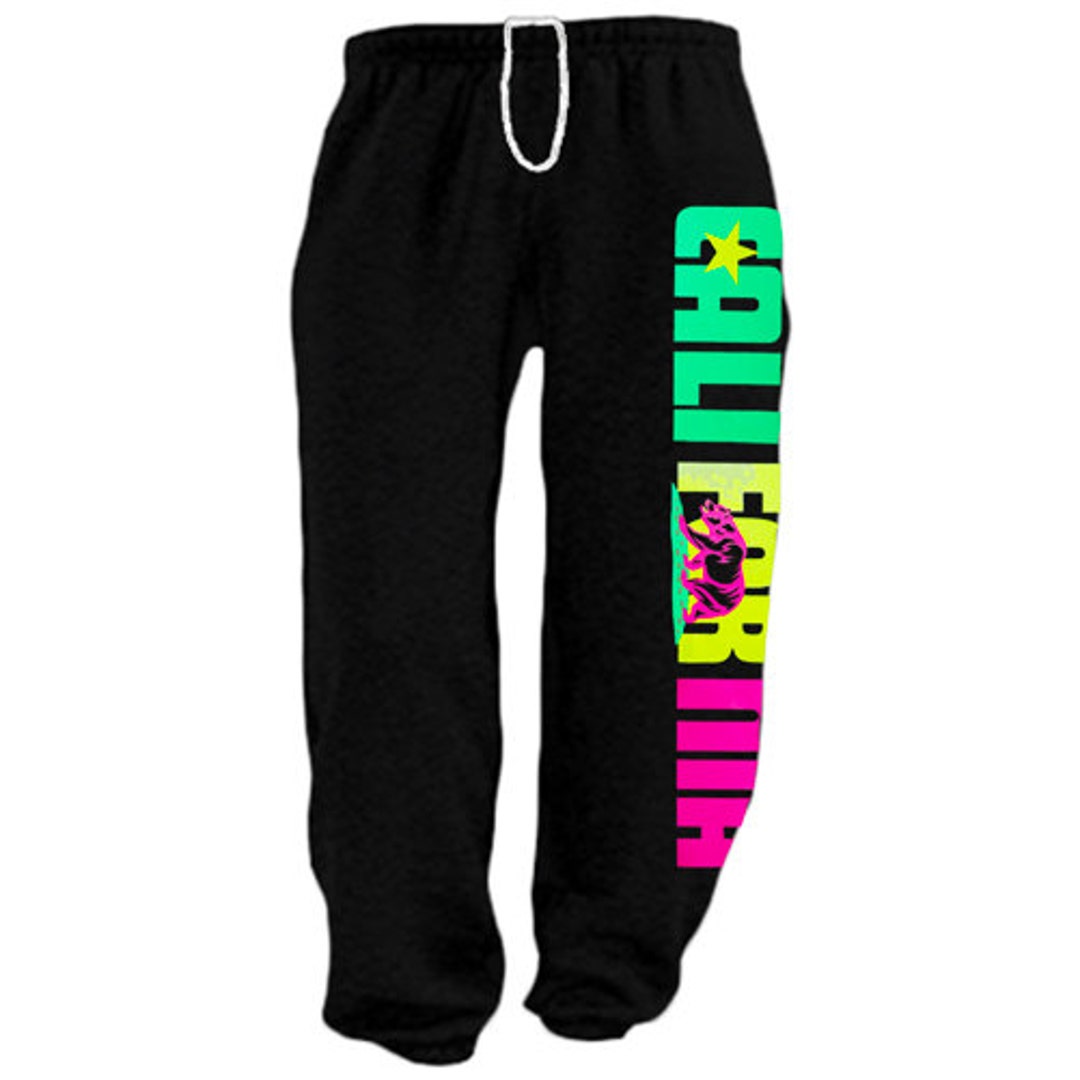 Mens Sweatpants California Neon Joggers Sweats Pajama Pants - Etsy