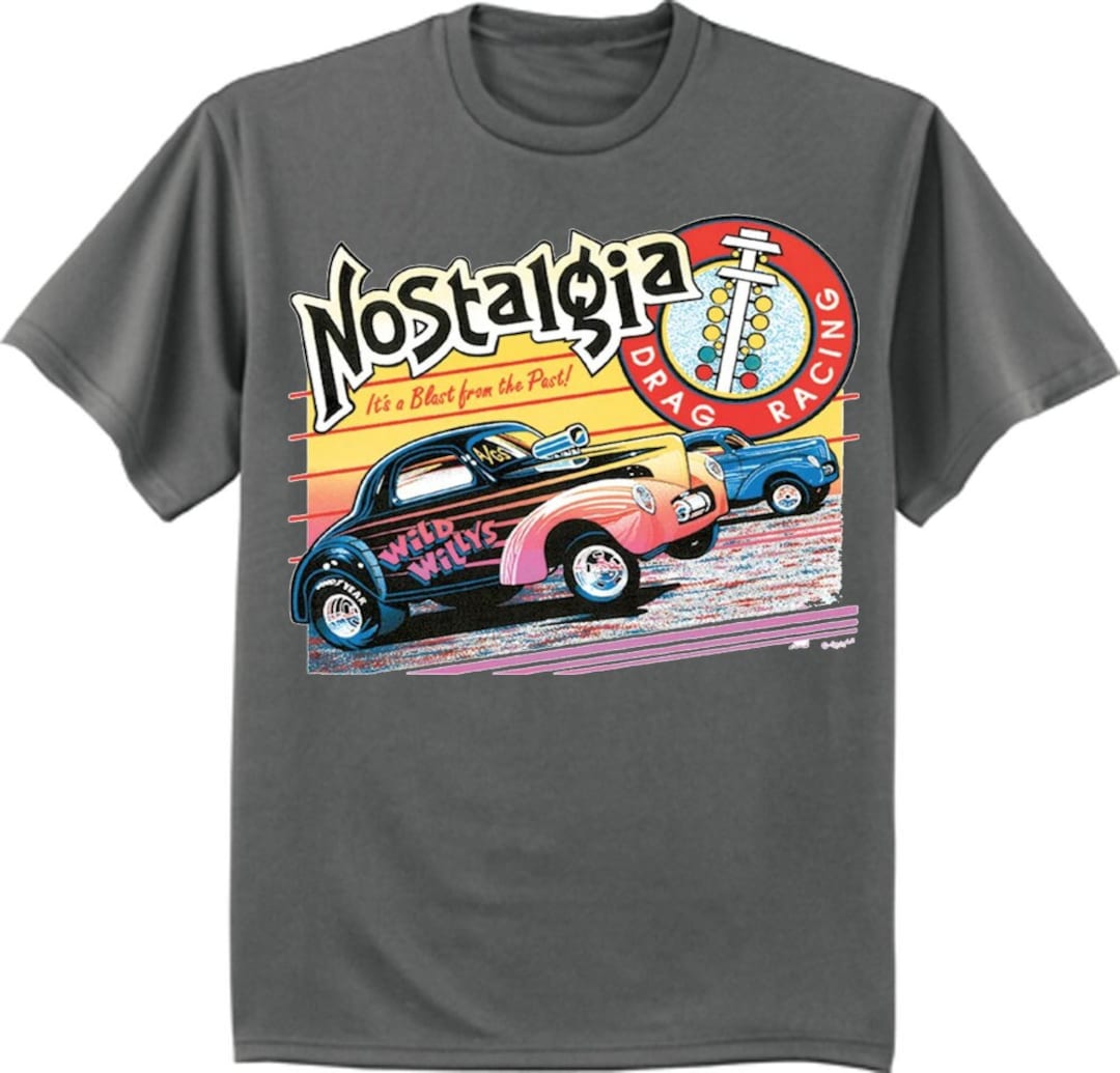 Nostalgia 50's Theme Drag Racing T-shirt Mens Graphic Tee - Etsy