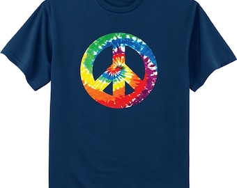 Tie Dye Peace Sign T-shirt - Etsy