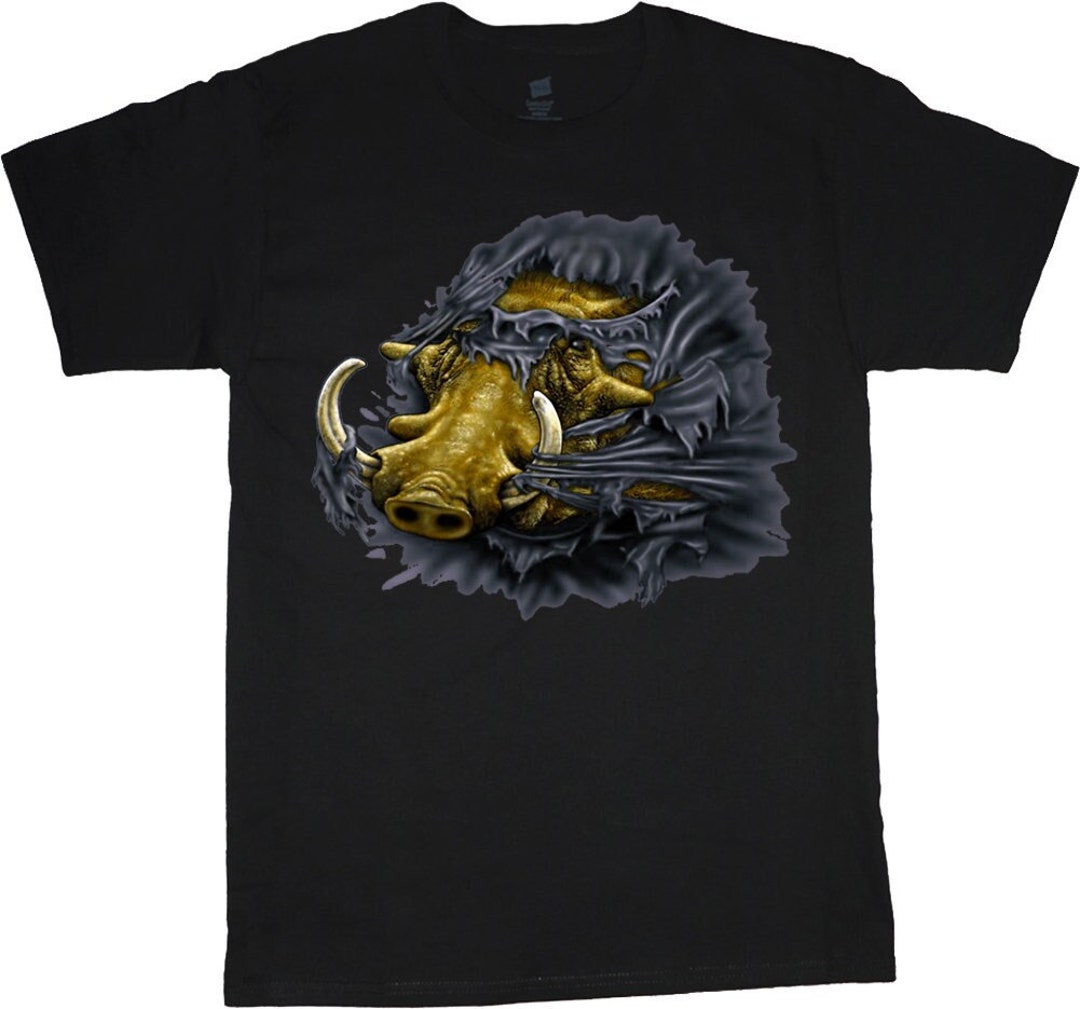 Big and Tall Mens T-shirt Wild Pig Boar Hunting Gifts for Hunter Gift ...