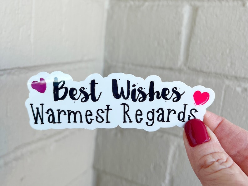 Best Wishes Warmest Regards Sticker David Rose Weatherproof - Etsy