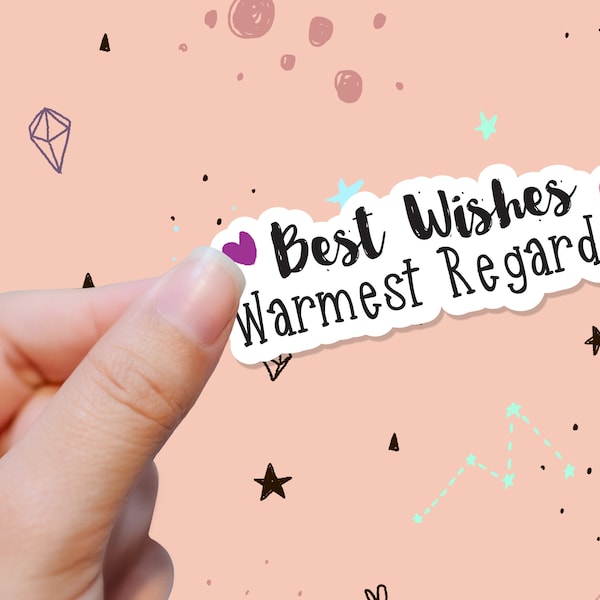 Best Wishes Sticker - Etsy