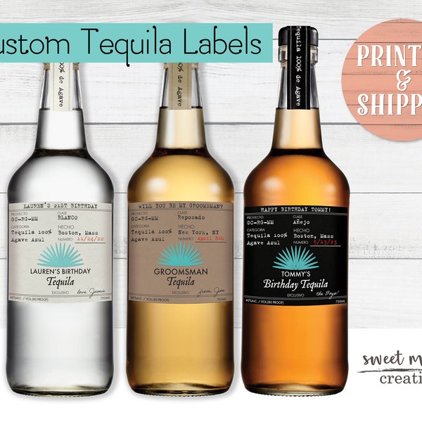 Custom Tequila Sticker - Etsy