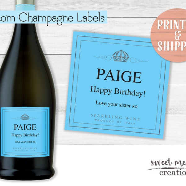 Champagne Labels - Etsy