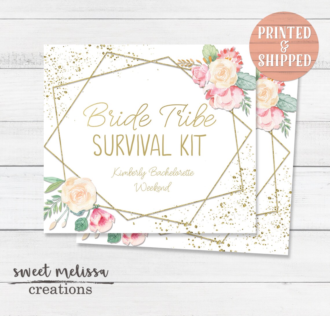 Bride Tribe Survival Kit Labels-bachelorette Kit-hangover - Etsy