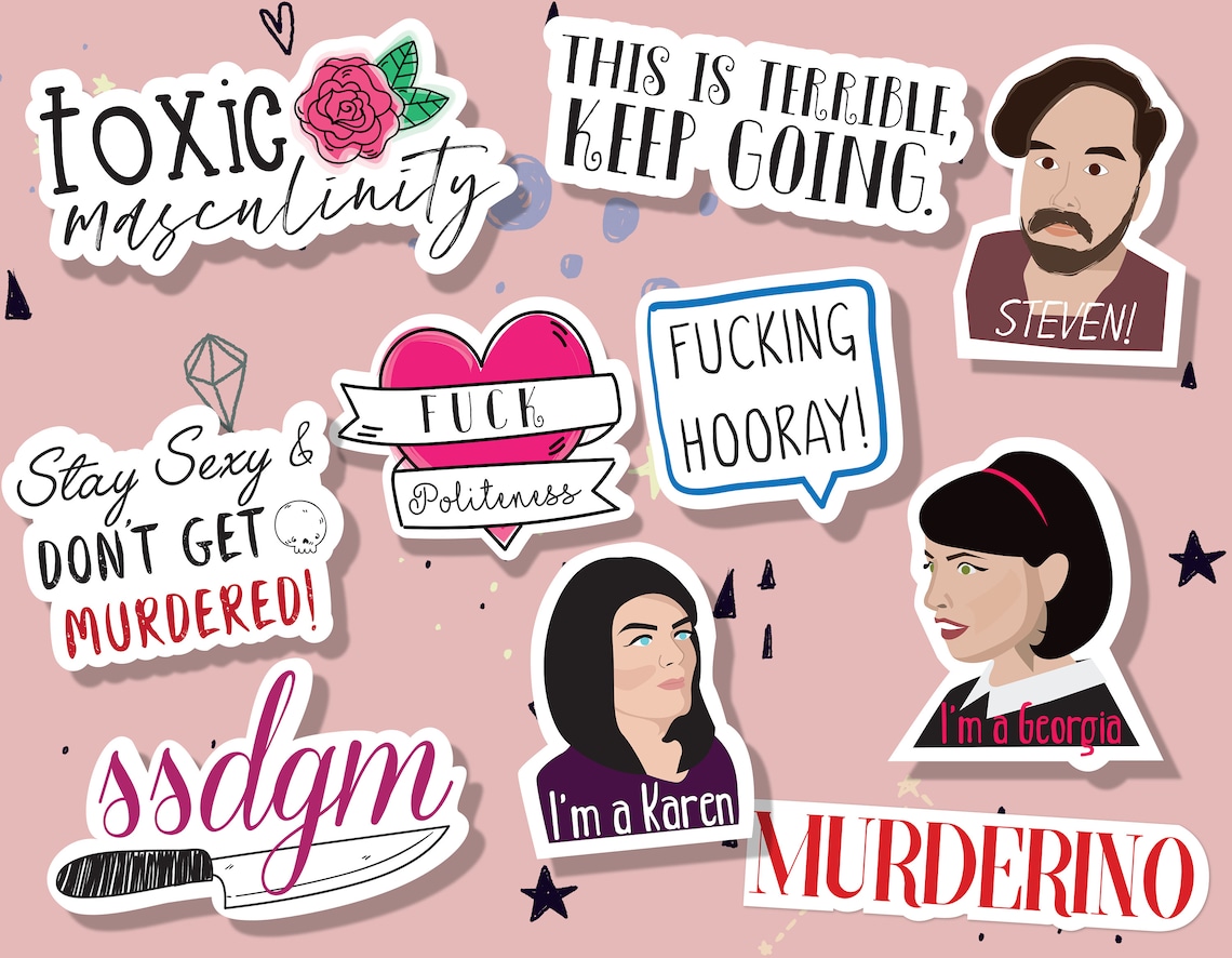 My Favorite Murder Sticker Pack / Pack of 10 / Die Cut / | Etsy