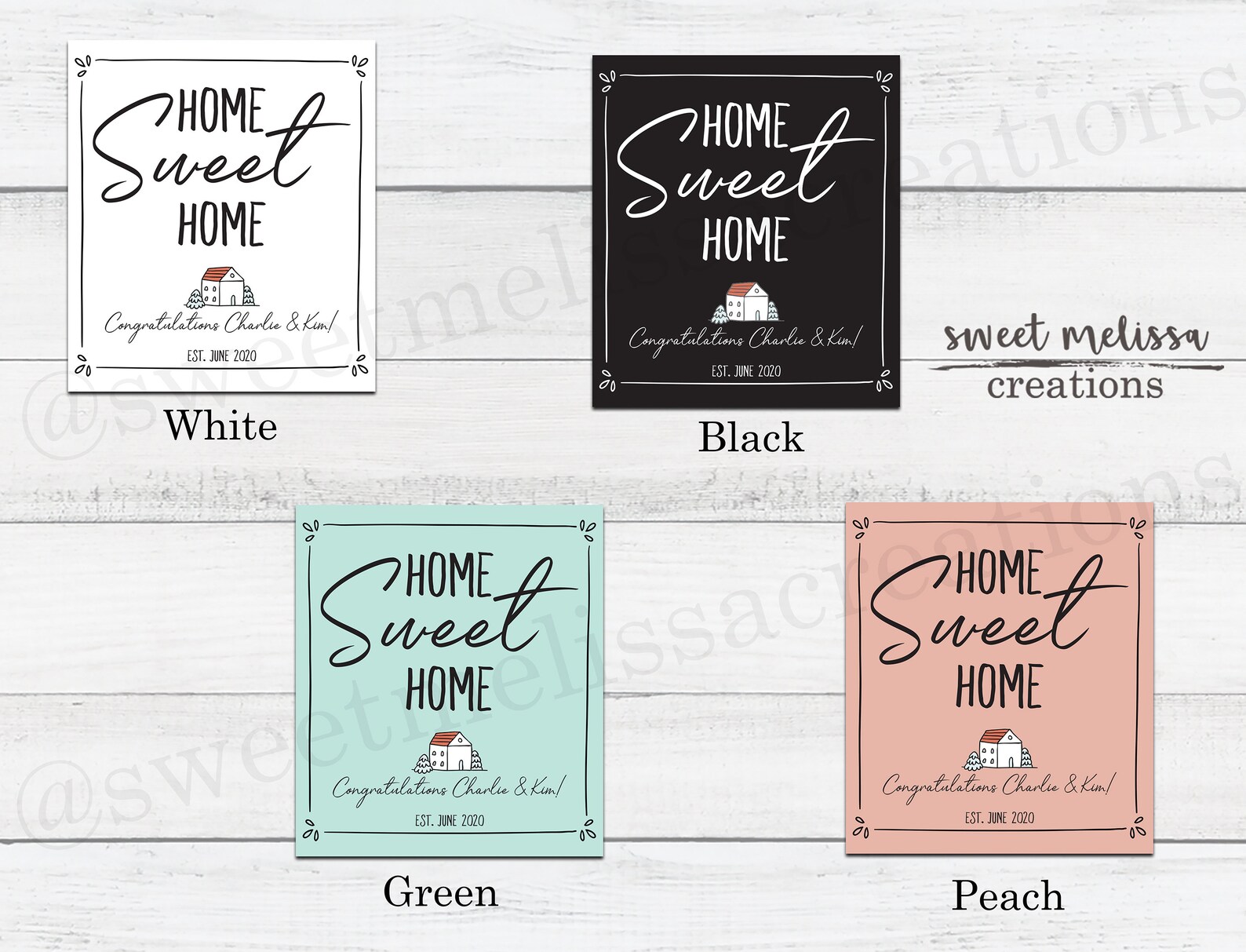 New Home Wine Label Home Sweet Home Customized Housewarming - Etsy