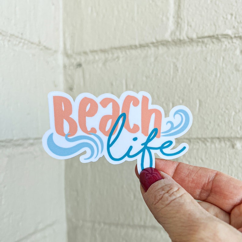 Beach Life Sticker Die-cut Sticker Stickers for Water - Etsy
