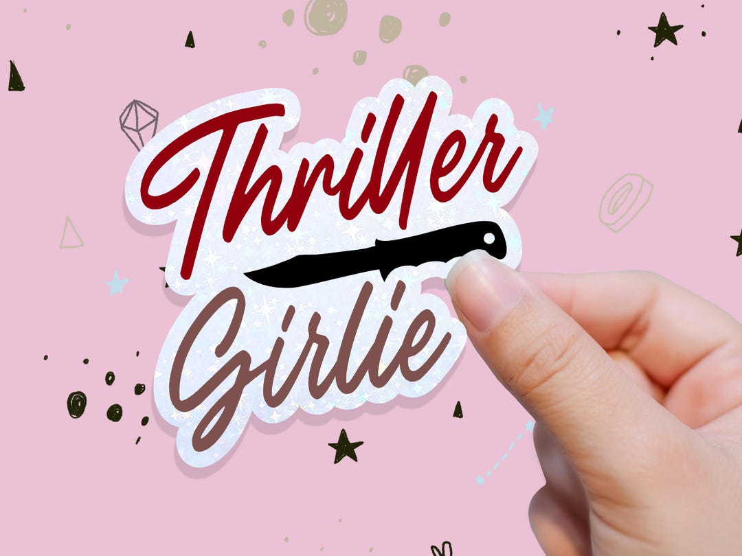 Thriller Girlie Vinyl Sticker, Horror Movie Lover Gift, Cute Spooky ...