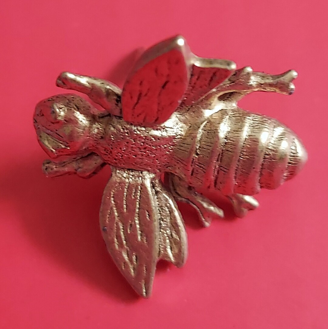 Set of Ten Golden Honey Bee Lapel Pins, Push Pins for Clothing or Decor ...
