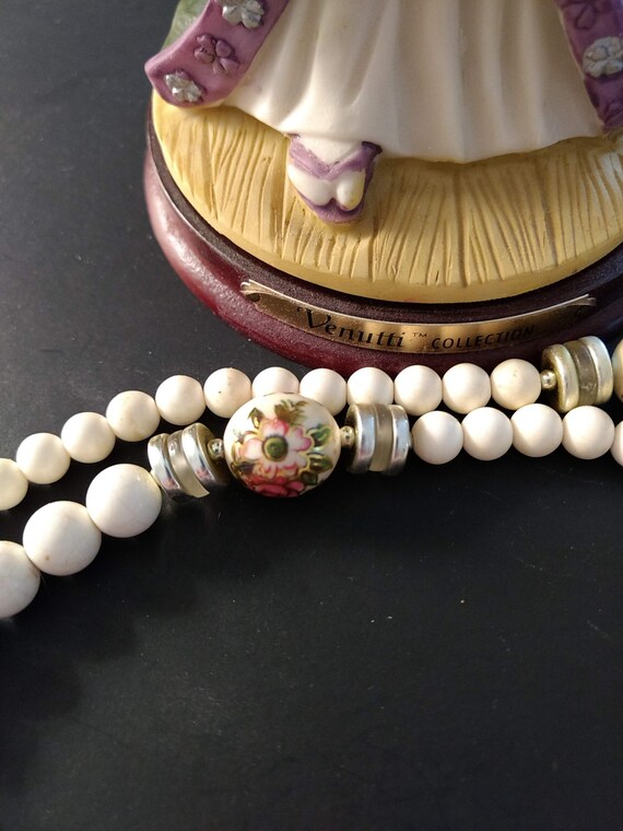 Cream colored Beaded Necklace inspired by exotic far … - Gem