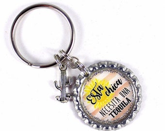 Tequila Keychain - Etsy