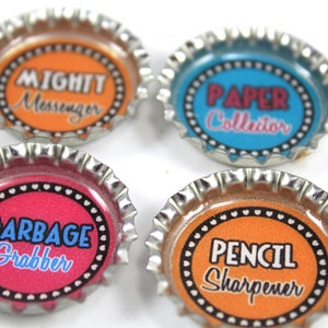 Classroom Magnets, Teacher Magnets, Classroom Helpers, Bottle Cap ...