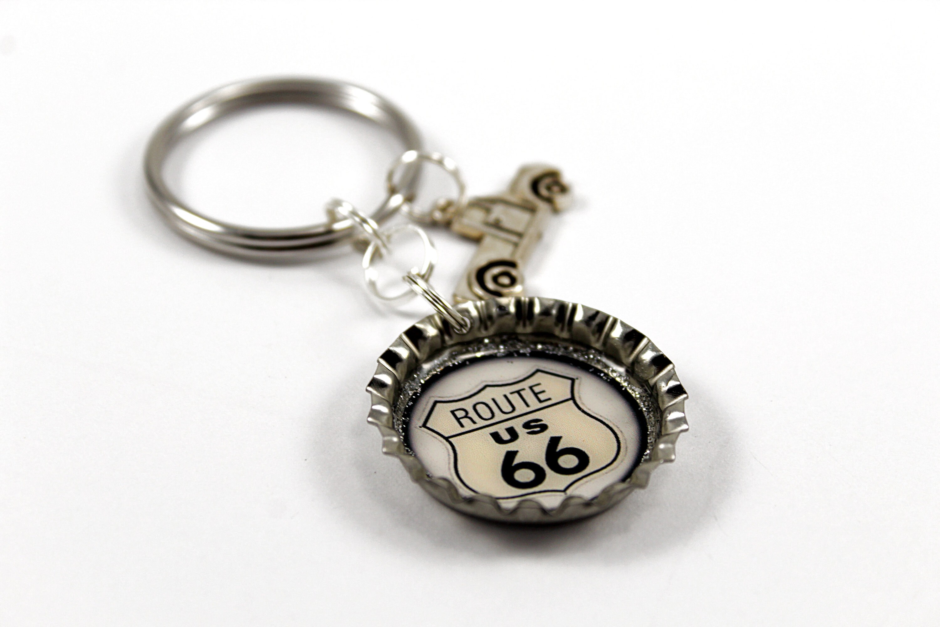 Route 66 Keychain Travel Keychain Bottle Cap Keychain - Etsy UK