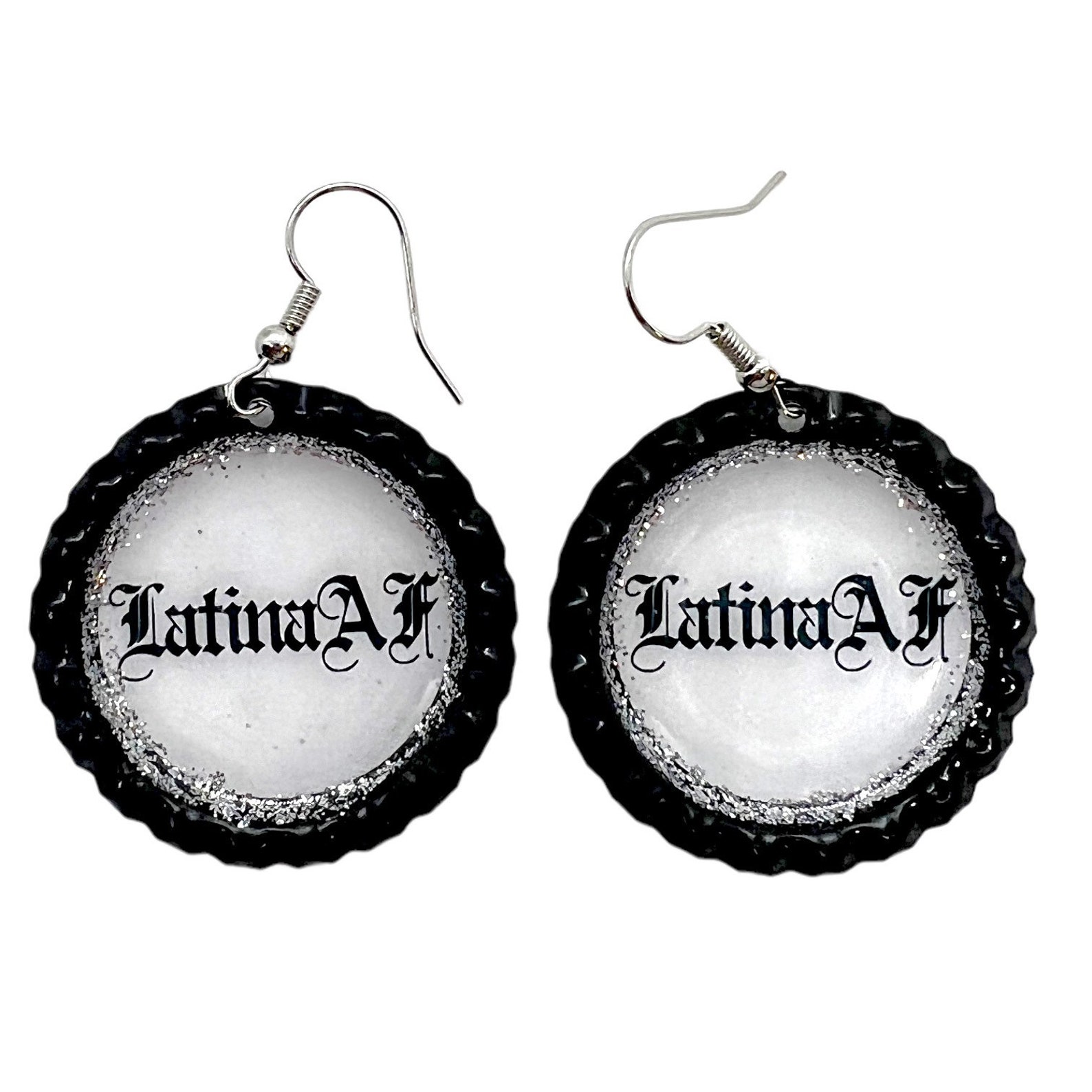 Latina Earrings Bottle Cap Earrings Mexican Earrings Latina - Etsy
