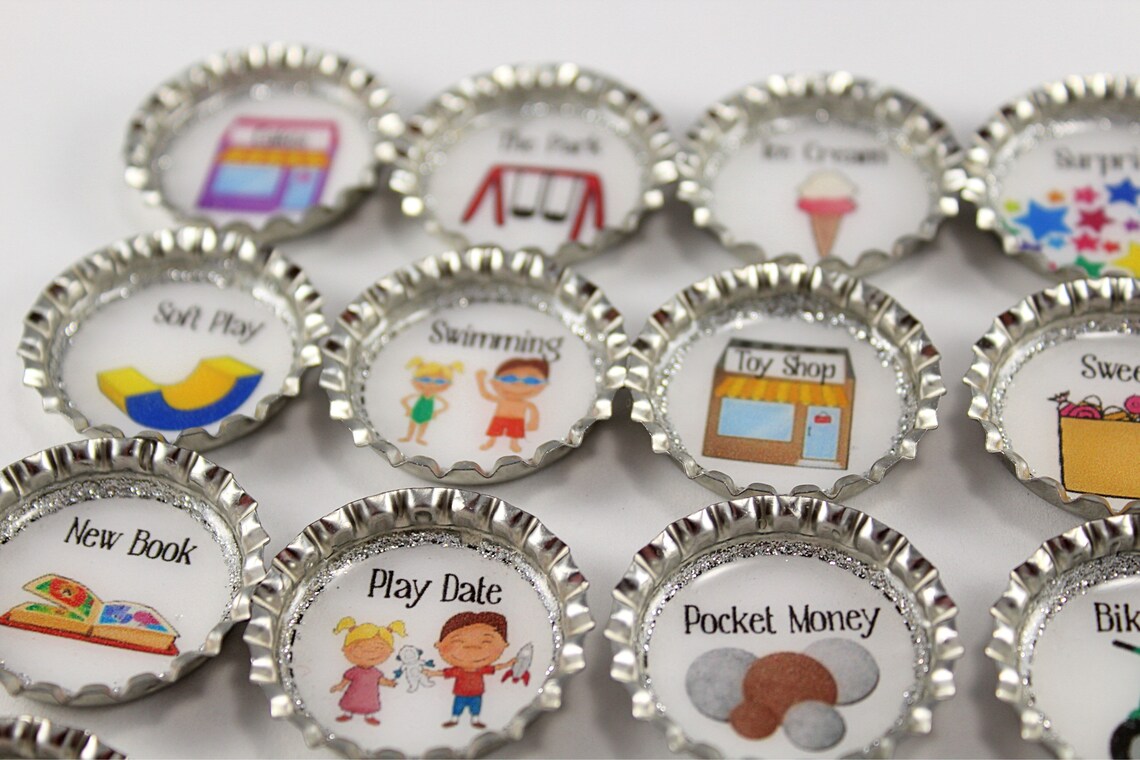 Reward Magnets Bottle Cap Rewards Incentive Magnets Bottle - Etsy
