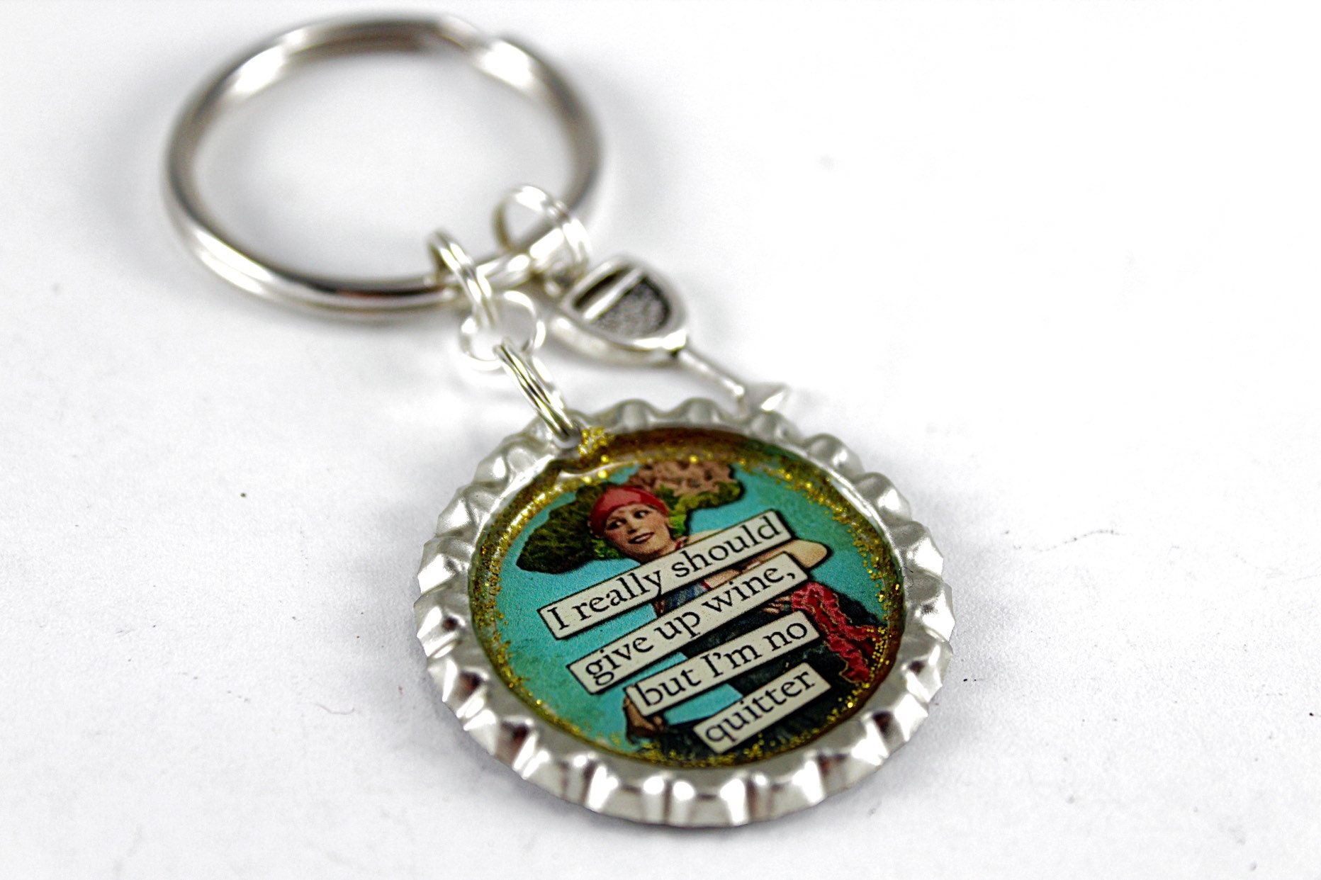 Wine Keychain Alcohol Keychain wine Lover Gift Funny | Etsy