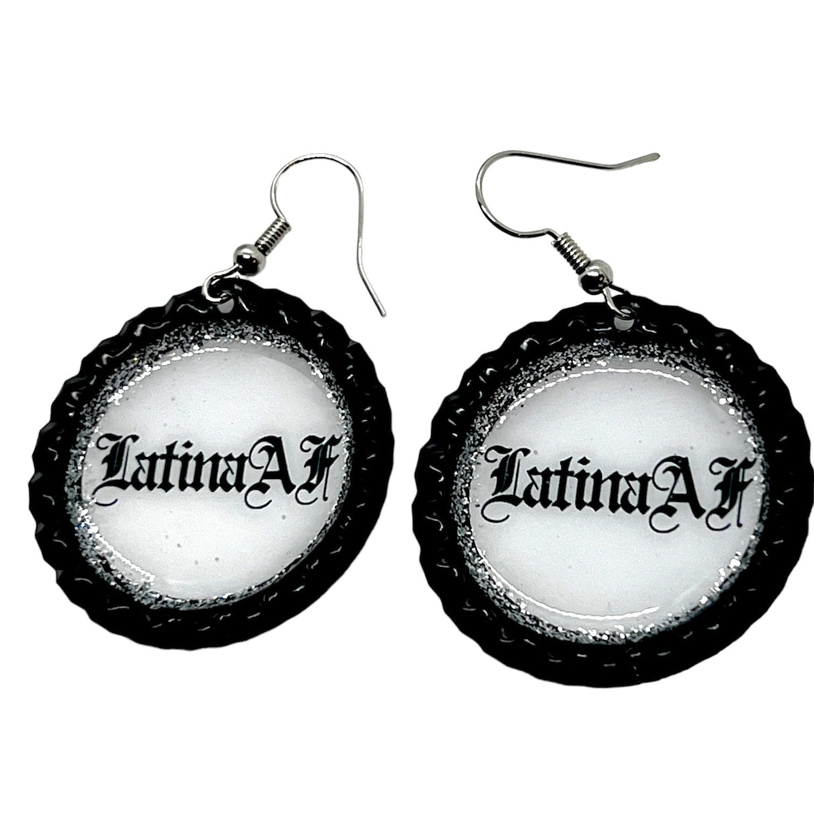 Latina Earrings Bottle Cap Earrings Mexican Earrings Latina - Etsy