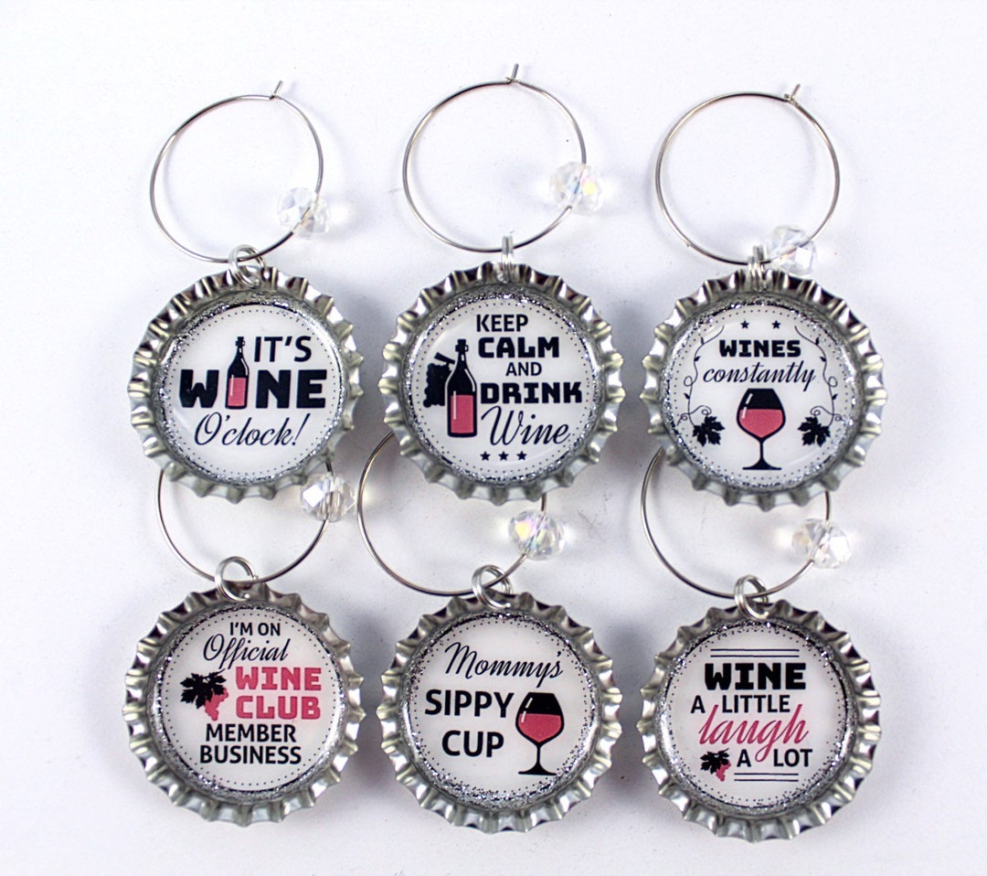 Wine Lover, Wine Charms, Party Favors, Glass Charms, Wine Glass, Bottle ...