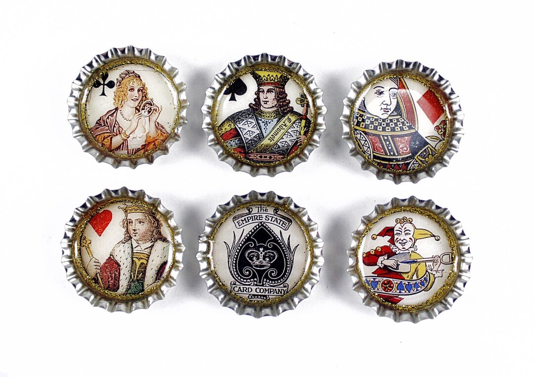 Playing Cards Magnets, Bottle Cap Magnets, Casino Magnets, Poker ...