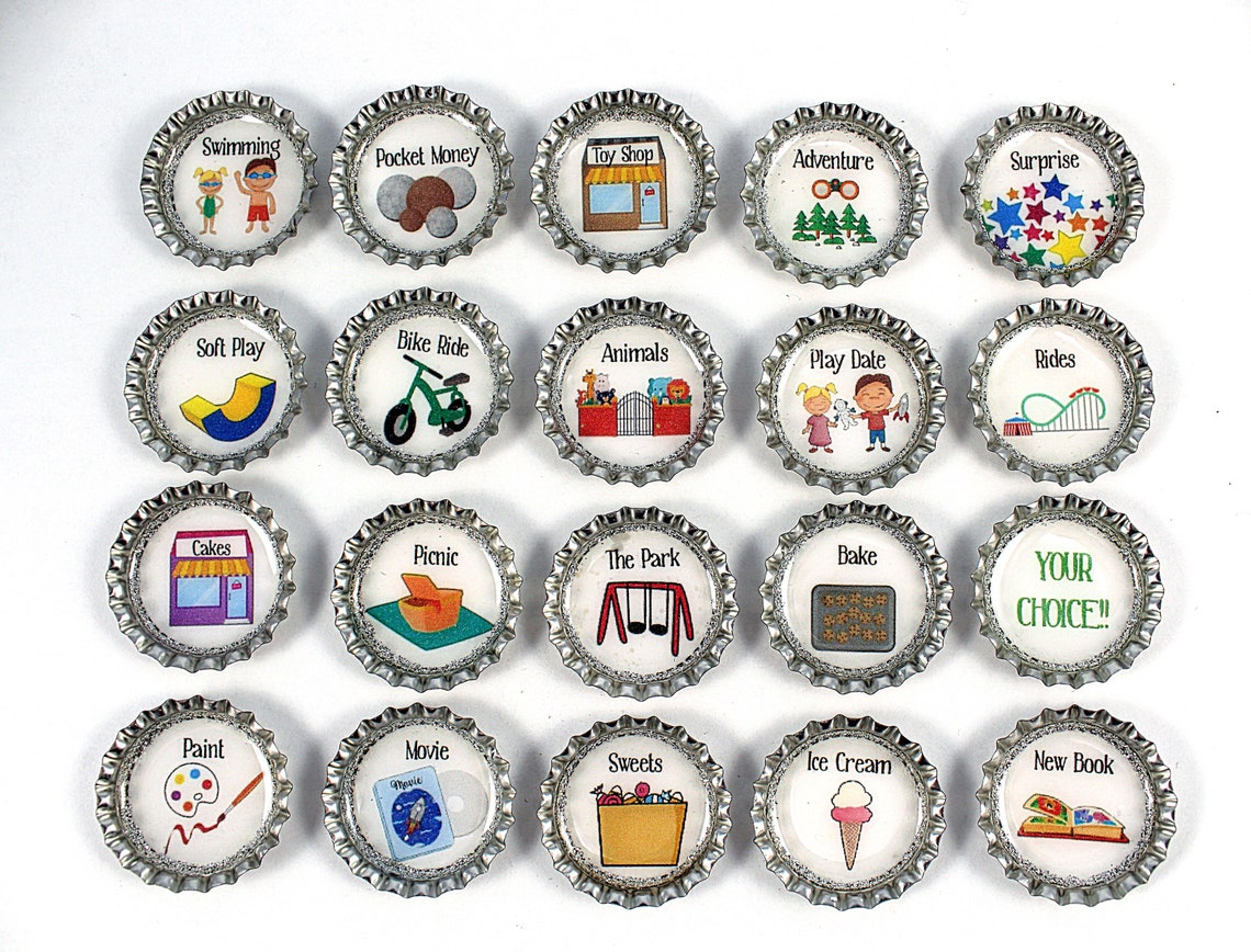 Reward Magnets Bottle Cap Rewards Incentive Magnets Bottle - Etsy