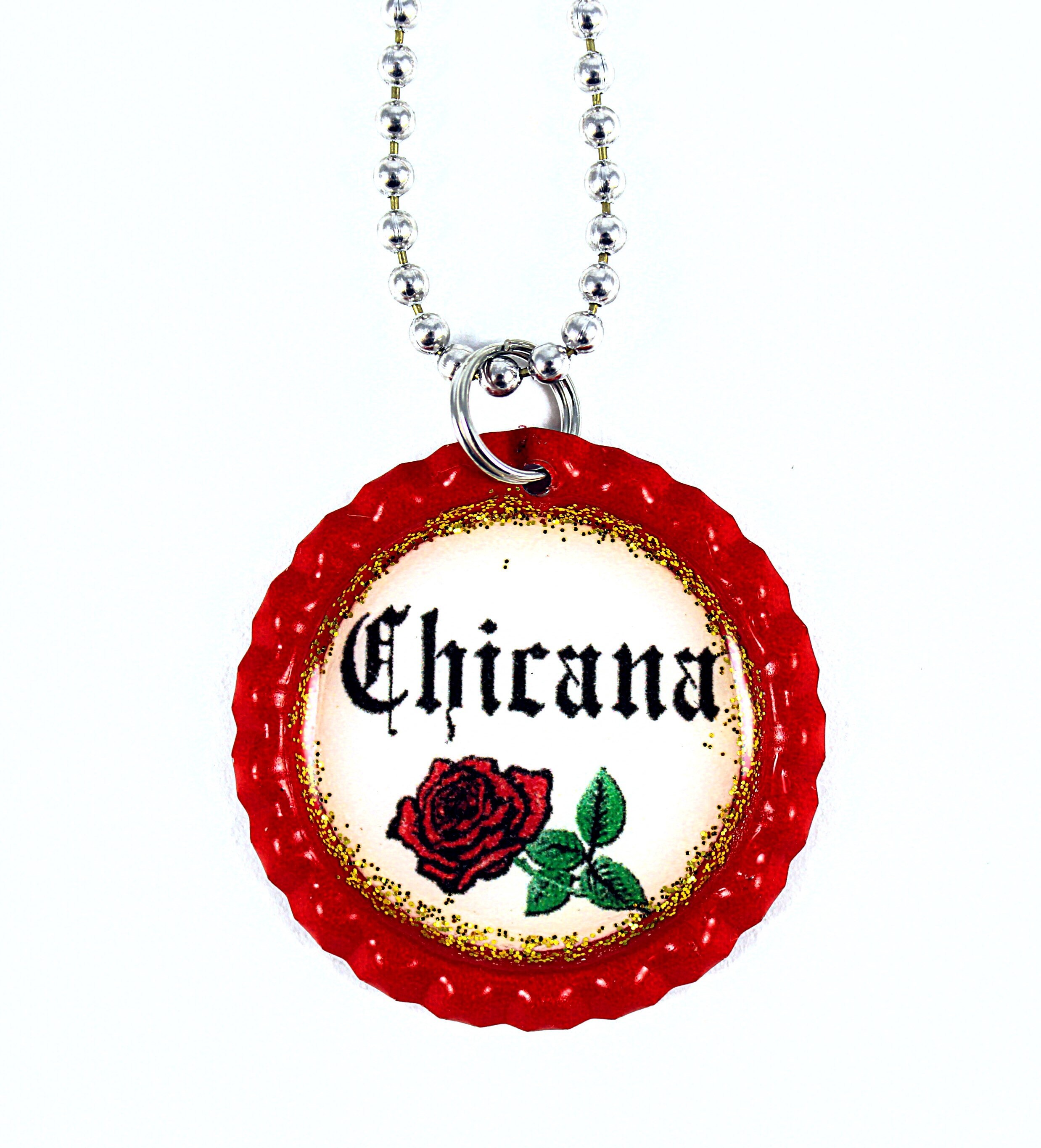 Chicana Necklace Bottle Cap Necklace Latina Jewelry | Etsy