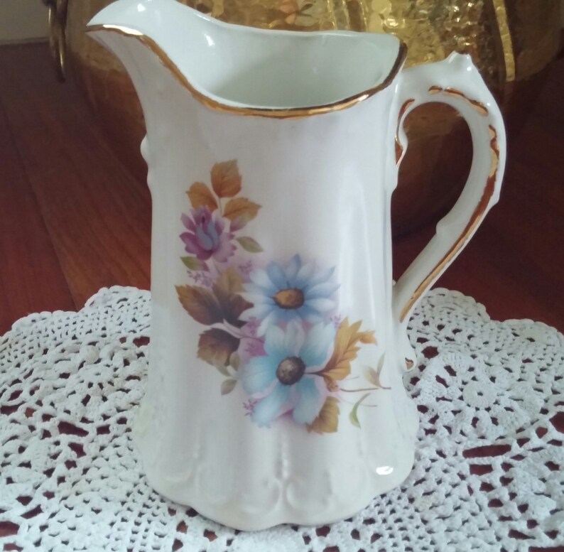 Hand-painted Pitcher/ Wedding Table Centerpiece/ Chocolate Pot/house of ...